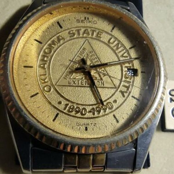 Oklahoma State University Seiko Quartz Men's 2-Tone Watch - Untested ...
