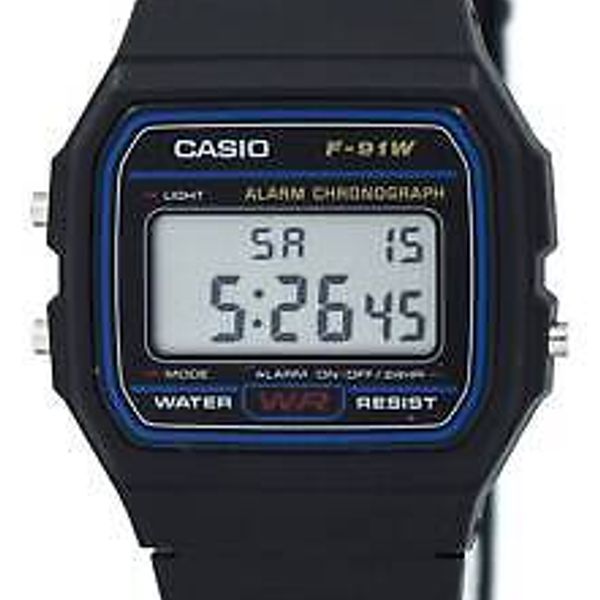 Casio Classic F-91W Digital Alarm Chronograph Backlight Stopwatch WR ...