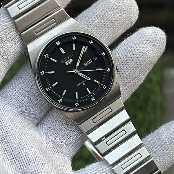 Vintage Seiko 6309-6020 Railway Automatic DayDate Black Dial Men's ...