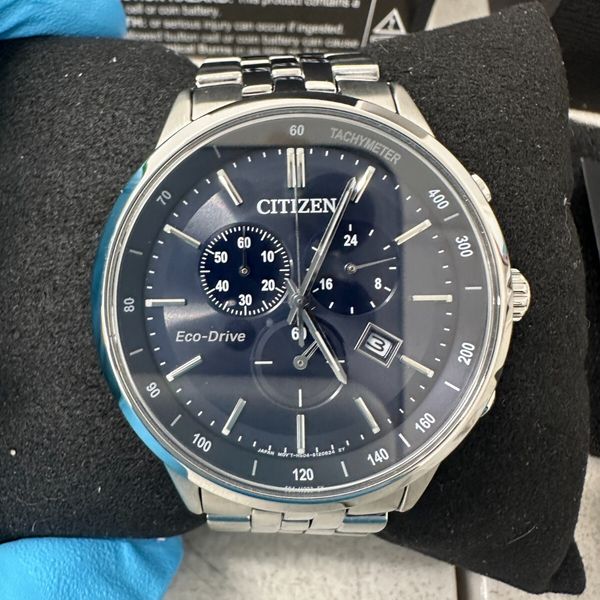 Citizen Sapphire Collection Eco-Drive Chrono Blue Dial Men's Watch ...