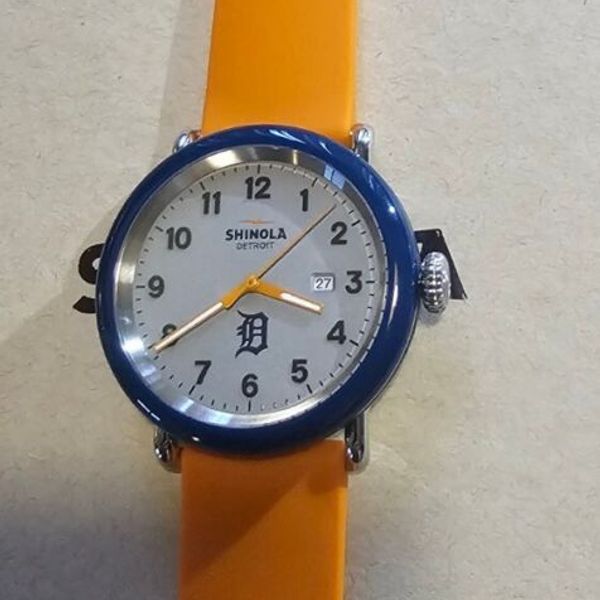 Shinola Detrola Detroit Tigers Watch With 43mm Grey Face & Orange ...