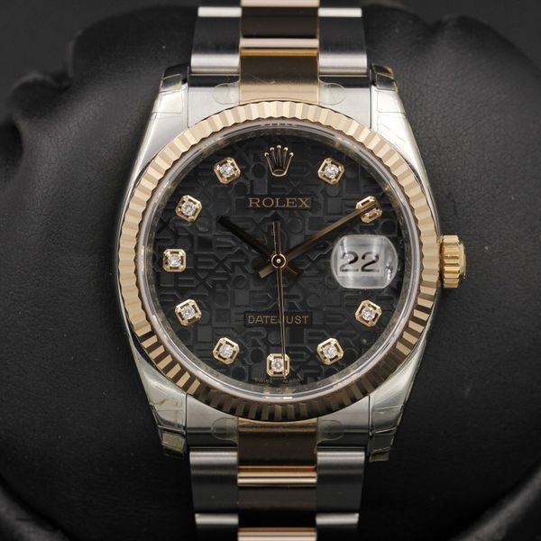 FSOT: Rolex Datejust - 116231 - Rose Gold - Black Diamond Dial - LIKE ...