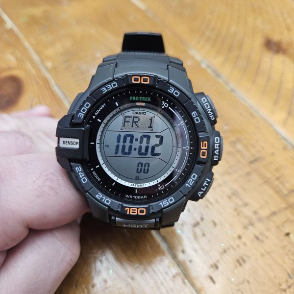 Casio Pro Trek Men's Tough Solar Triple Sensor Black Resin 52mm PRG-270 | WatchCharts Marketplace