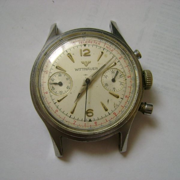 VINTAGE WIND UP WITTNAUER CHRONOGRAPH PARTS ONLY | WatchCharts Marketplace