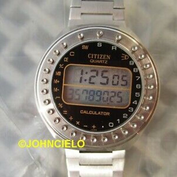Vintage Citizen Crystron Calculator 1977 LCD digital watch | WatchCharts