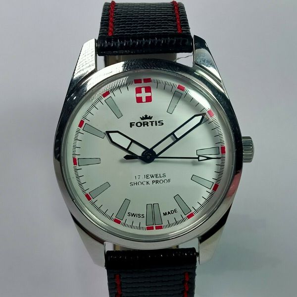 Vintage Fortis 17J Mechanical Hand Winding Movement Mens Analog Wrist ...