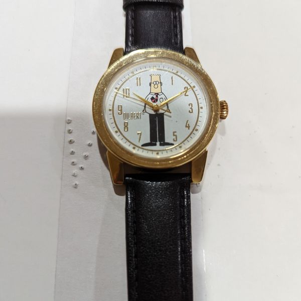 New Fossil Dilbert Comic Metal Wrist Watch Limited Edition L1-1636 753/ ...