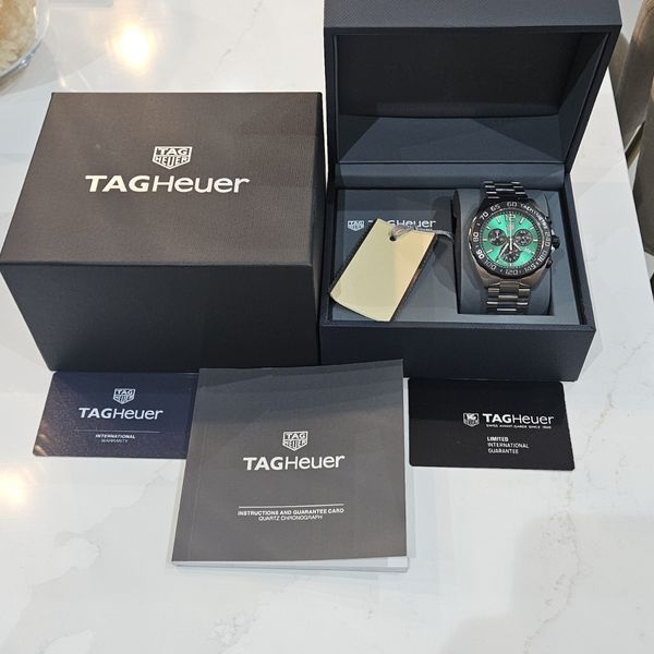 Tag Heuer CAZ101AP.BA0842 Green Dial F1 Chronograph Watch | WatchCharts ...