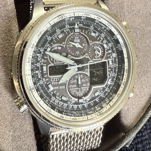 Citizen Navihawk Promaster AT Eco-Drive JY8030-83E Silver Stainless ...