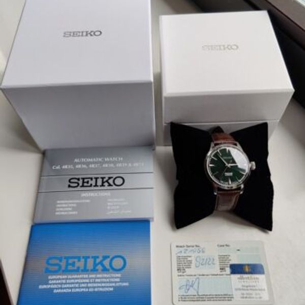 SEIKO Presage cocktail Mockingbird green dial, full set, neu ...