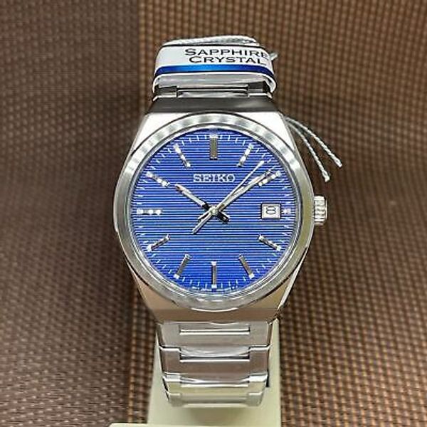 Seiko Classic SUR555P1 Blue Dial Date Quartz Stainless Steel Analog Men ...