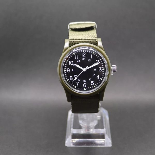 Daiso Military Watch Set of 2 Olive & Black Seiko Movement JAPAN ...