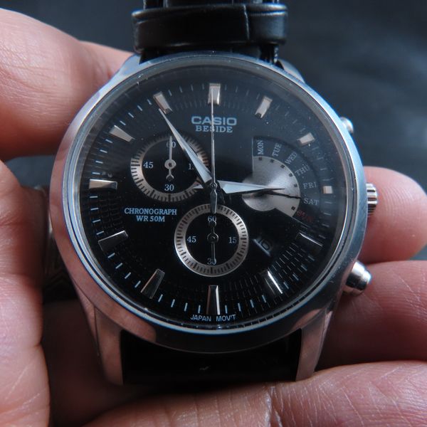 BEM-501 Casio Beside Chronograph Daydate Quartz Men Watch | WatchCharts ...