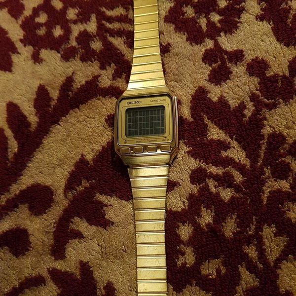 Vintage Seiko Memo Diary Collectors Watch In Gold Tone (2 ...