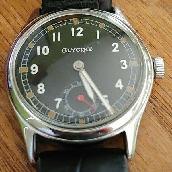 Military WW2 GLYCINE D.H. Watch German Army AS Incabloc Swiss ...