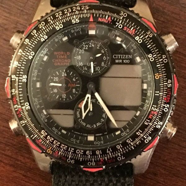 Citizen Navihawk WR 100 World Time Chronograph Mens Watch | WatchCharts