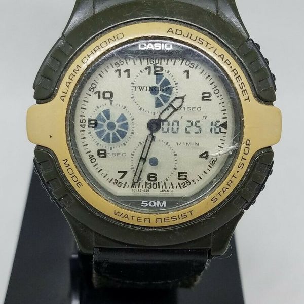 Vintage Casio AWX-11 TWINCEPT Watch For Men Analog Digital ...