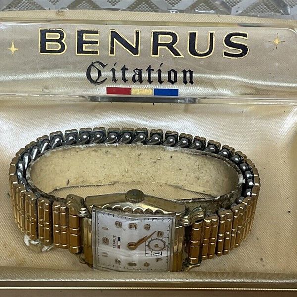 Benrus 17 Jewel BA 2 Citation Working Watch Original Box Switzerland 38 ...
