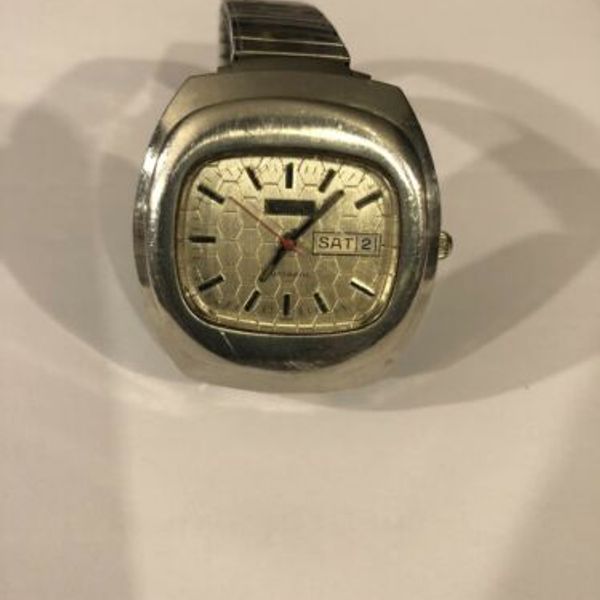 Vintage Bulova N4 Men's Watch Day DATE Square Alligator Dial Automatic ...