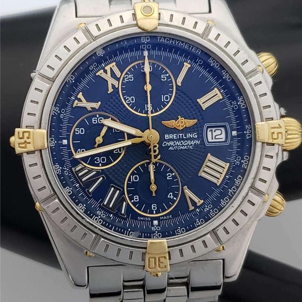 BREITLING Chronograph Automatic Model B13055 *AS-IS* 18k & S. Steel WB2 ...
