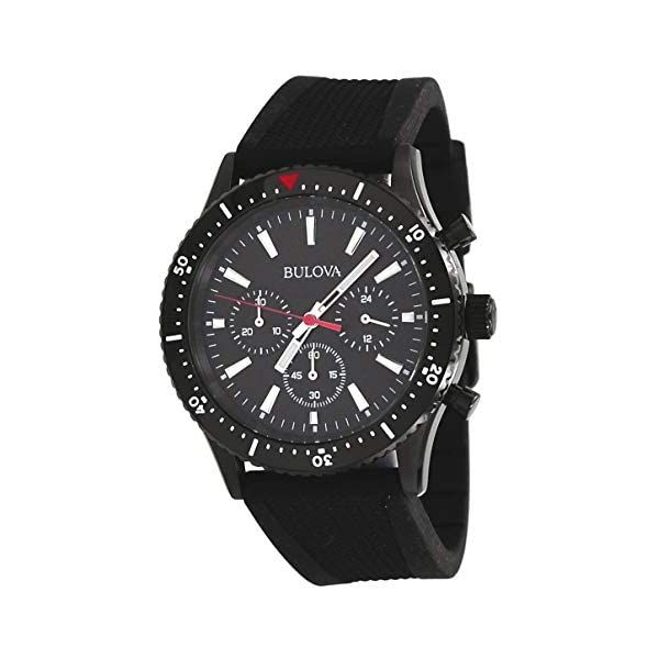 Bulova Watch Bulova Watch Men's Men's Bulova 98A267 Men's Black Ion ...