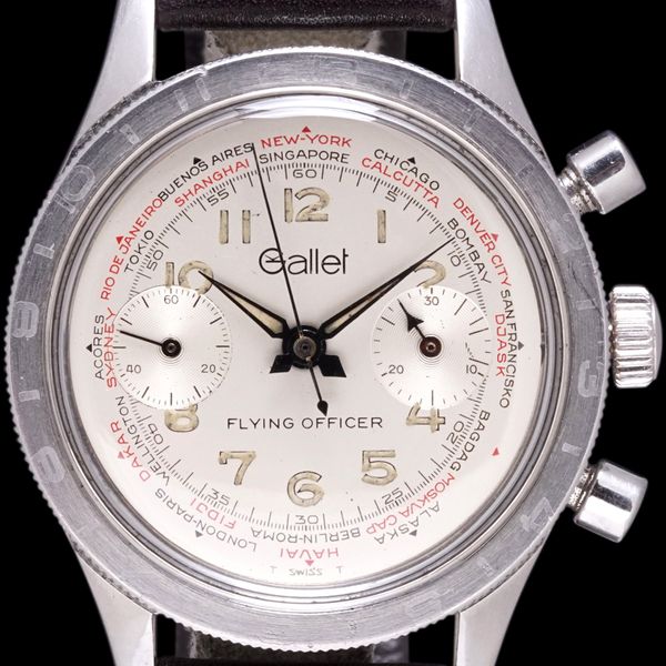 FS: 1960s Gallet Flying Officer World Time Chrono | WatchCharts Marketplace