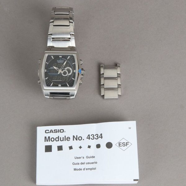 Casio Edifice EFA-120 4334 QUARTZ ANALOG-DIGI WATCH WORLD TIME CHRONO ...