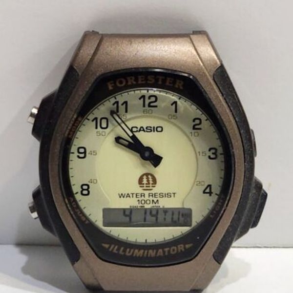 Casio Forester Illuminator Quartz FT-600W Ana Digi Vintage Watch Work ...