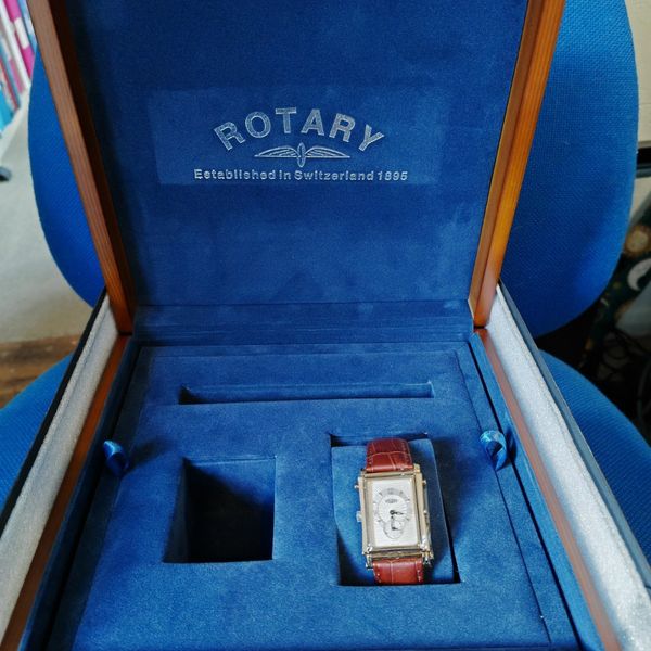 Rotary Elite gold Reversible Double Face Quartz Men's Watch. Mint ...