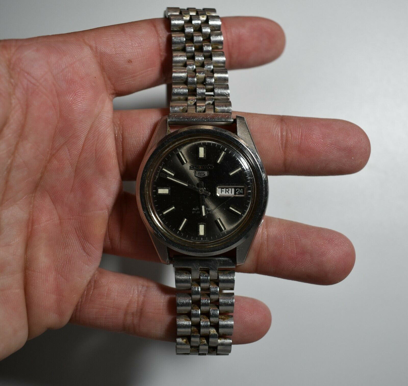 Vintage Seiko 5 Automatic 21 Jewels Watch For Men's 6119-8083 (Working ...