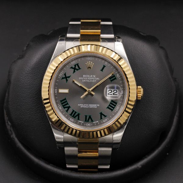 FSOT: Rolex Datejust II - 116333 - 41mm - Slate Roman Dial - STICKERS ...