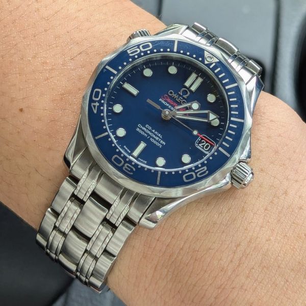 Full Set Omega Seamaster 300m 36mm Blue No Wave Dial Co-Axial ...