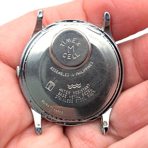 1988 Vintage TIMEX Quartz Silver Tone Men's 33mm Watch Movement PARTS ...