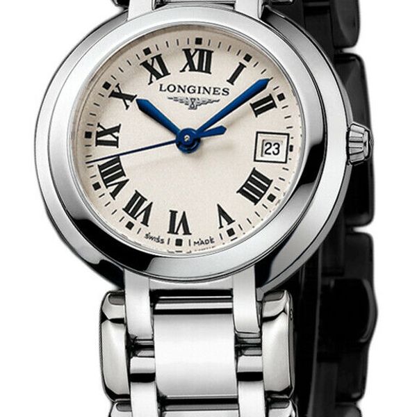 Longines PrimaLuna SWISS Quartz Stainless Steel Ladies Watch L81124716 ...
