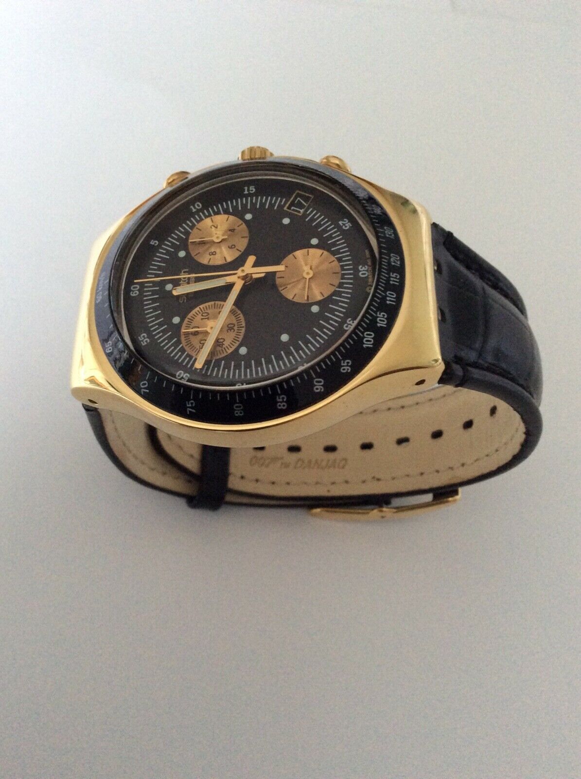 Swatch chronograph YCG401 James Bond GOLDFINGER | WatchCharts Marketplace