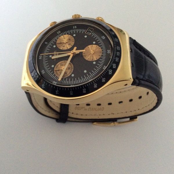 Swatch chronograph YCG401 James Bond GOLDFINGER | WatchCharts