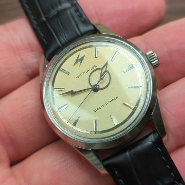 Wittnauer Electro Chron Electric Landeron 4750 Mens Watch 1960s Working ...