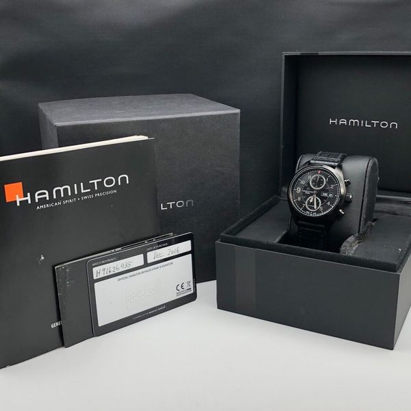 HAMILTON Khaki Field H716260/H71626735 Chronograph AUTOMATIC Black Men ...