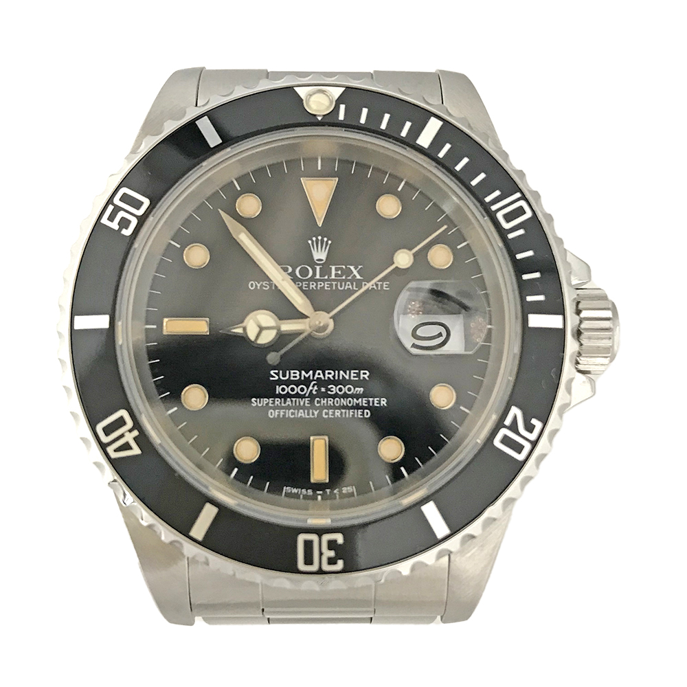 U [ROLEX] Submariner Date 16610 L serial black dial SS stainless steel men's men's sports ...