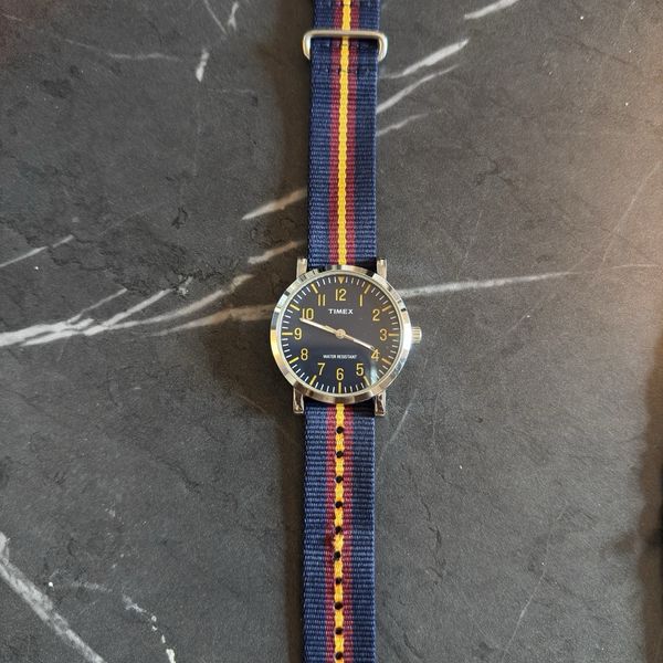 Timex Weekender Quart Genuine Rare Watch With Fabric Original Strap ...