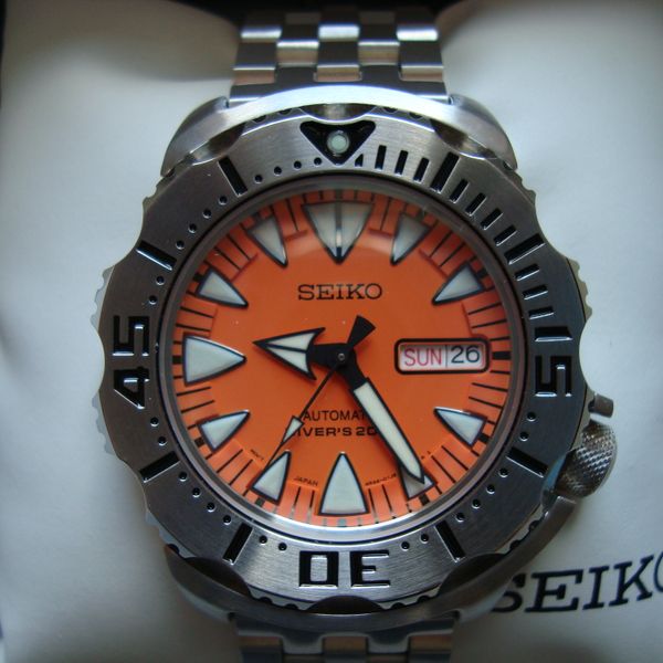 Sold--Seiko SRP309 Monster 2nd Gen Orange Dial---$150 | WatchCharts