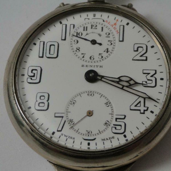 Zenith alarm vintage pocket watch perfect working condition ...