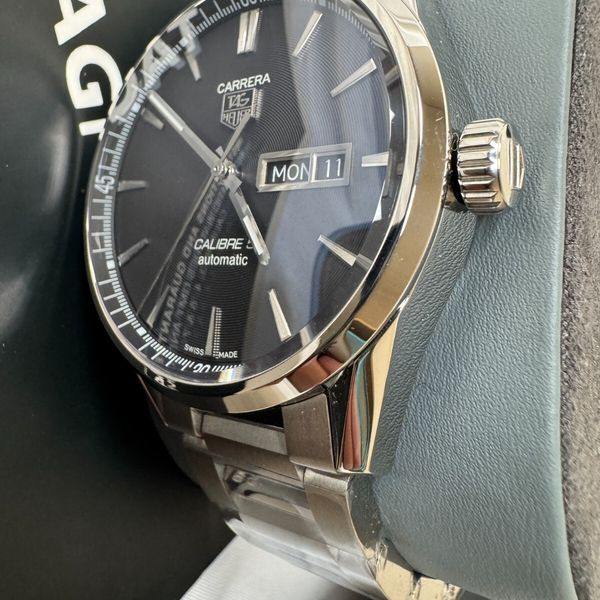 TAG Heuer Carrera Calibre 5 Men's Black Automatic Watch - WAR201A.BA0723 | WatchCharts Marketplace