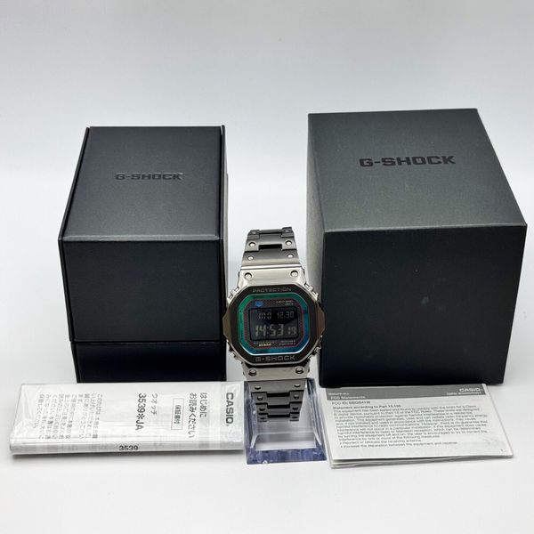 Mint CASIO G-SHOCK Full Metal GMW-B5000BPC-1JF All Black Rainbow Men's ...