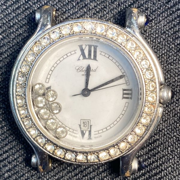 Chopard Happy Sport Diamond Bezel Stainless Steel & And Seven Floating ...