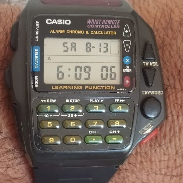 vintage CASIO CMD-40 MOD 1174 wrist remote controller calculator watch ...