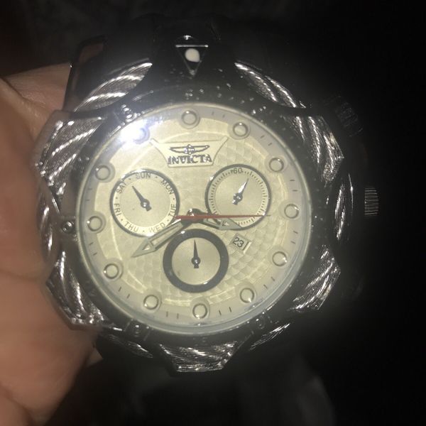 Invicta 8161 VENOM RESERVE Chronograph Silicone SS *NO BOX ...