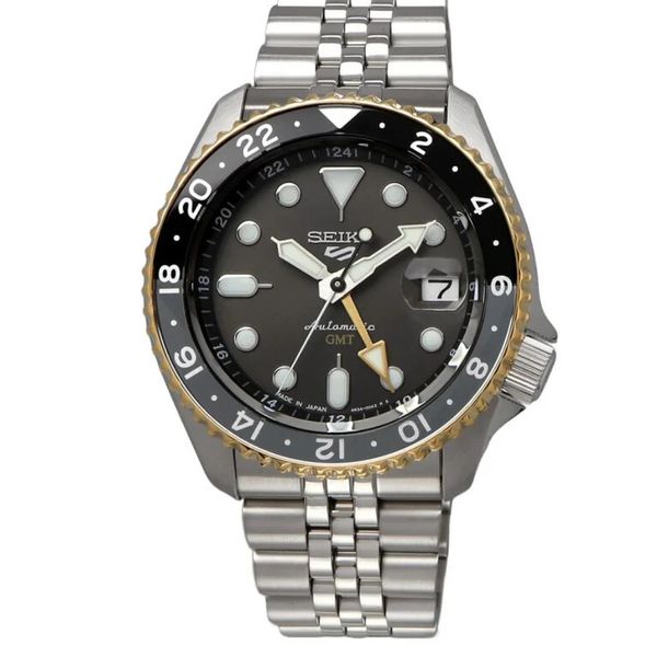 Seiko 5 Sport Automatic Watch Grey Dial GMT SKX Men's Watch SSK021K1 ...