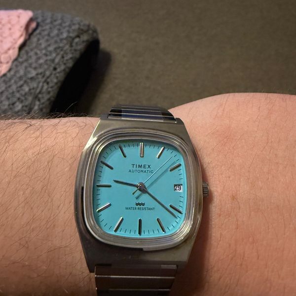 *ONLY LIGHT BLUE ON THE MARKET* Timex 1983 E-Line Reissue Automatic ...