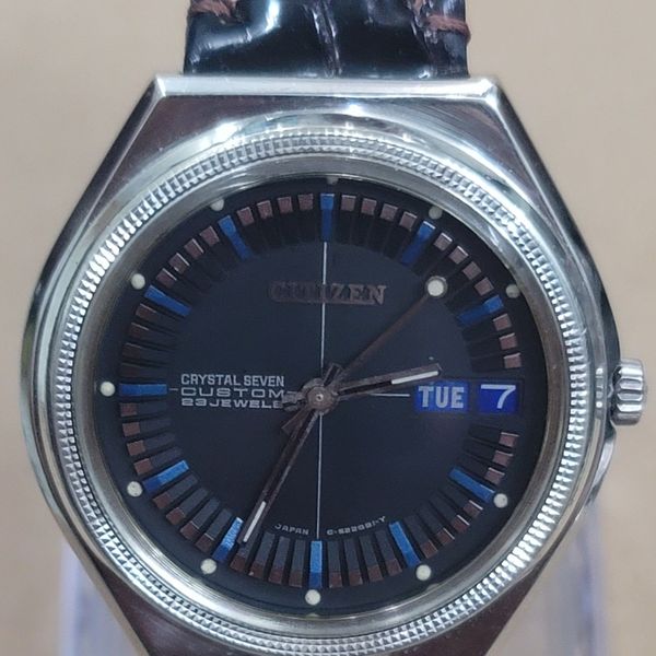 Vintage Citizen Crystal Seven Custom 23J Automatic Mens Watch ...